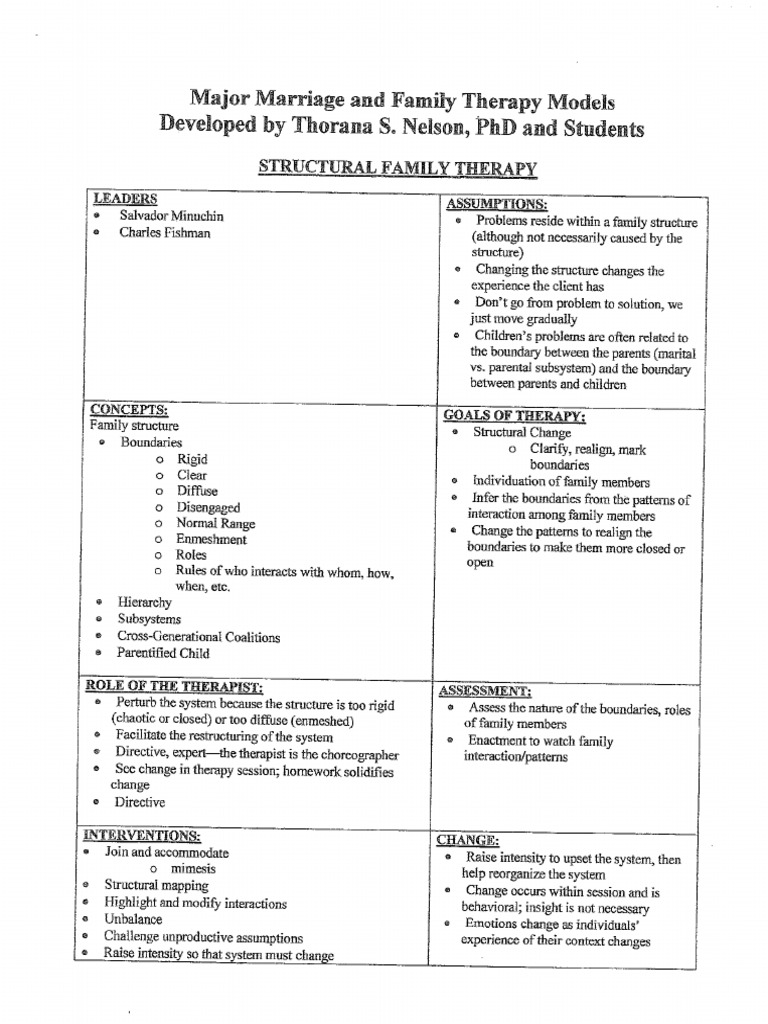 Therapuetic Models and Interventions | PDF