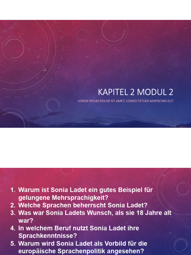 Kapitel 2 Modul 2 Fragen | PDF