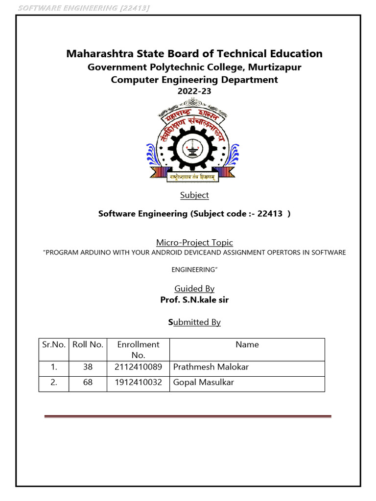 Sen Microproject 1 | PDF