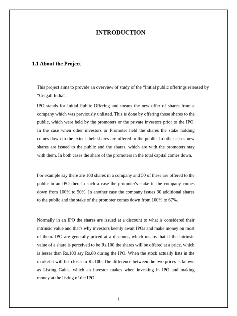 Final Project | PDF | Initial Public Offering | Stocks