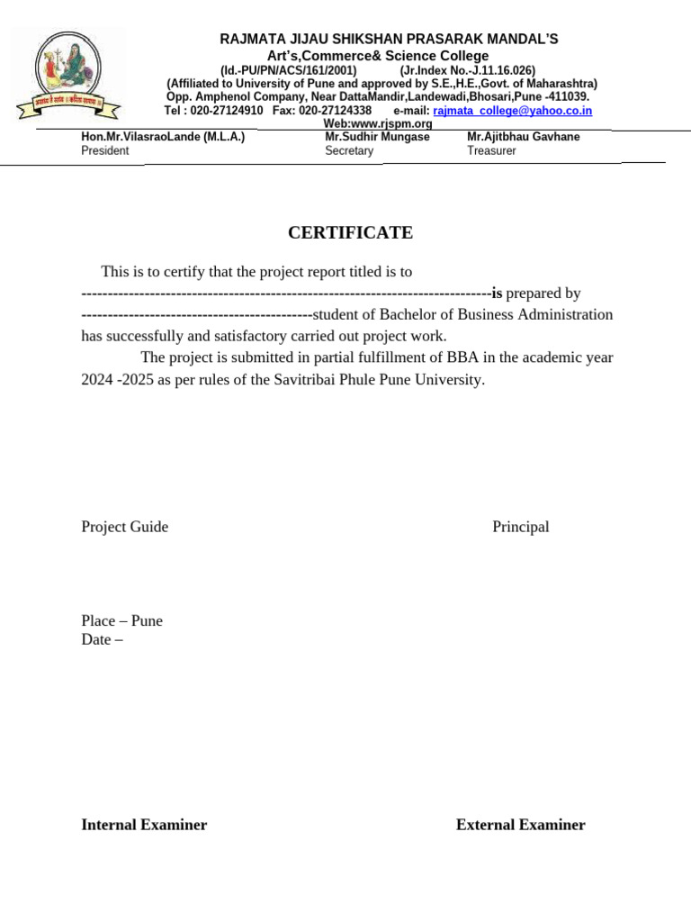 College Certificate | PDF