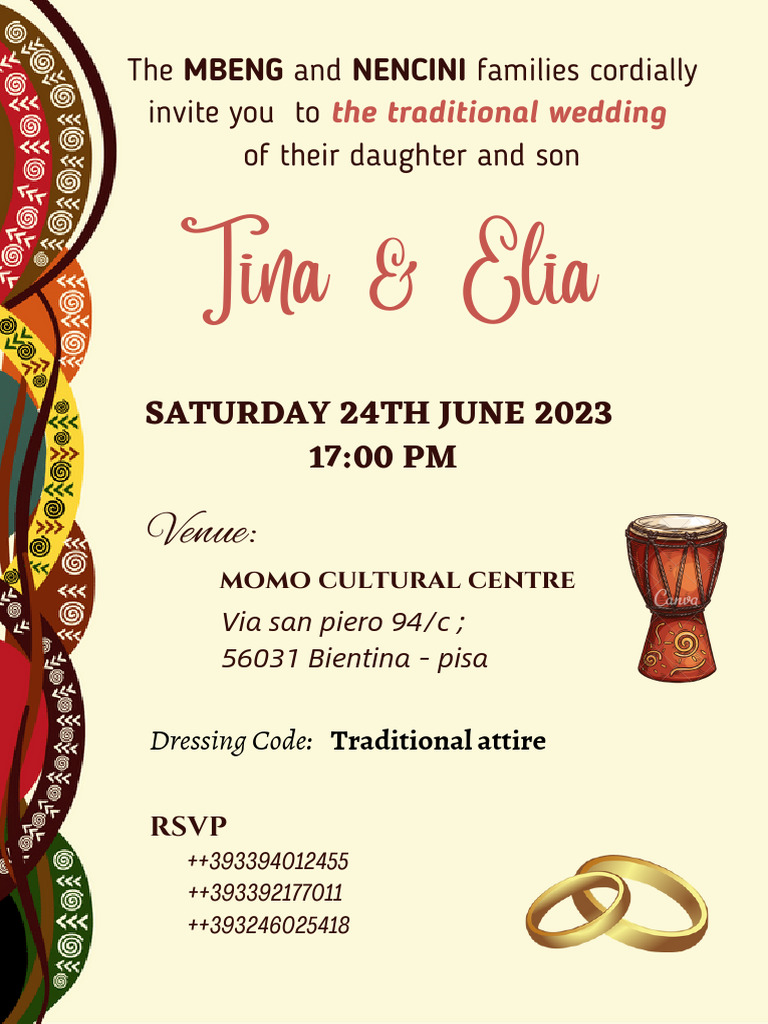 Traditional Wedding Invitation | PDF