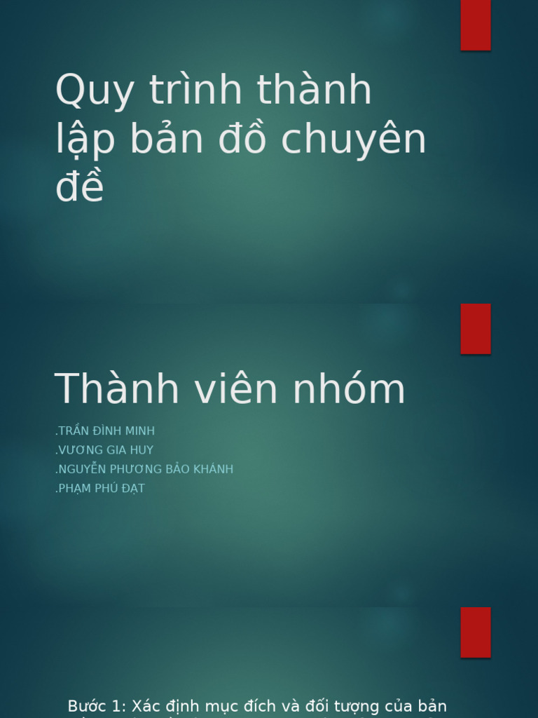 Quy Trình Thành Lập Bản Đồ Chuyên Đề-Nhom3 | PDF