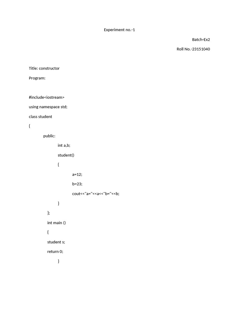 Experiment No 1 Third | PDF | Computers