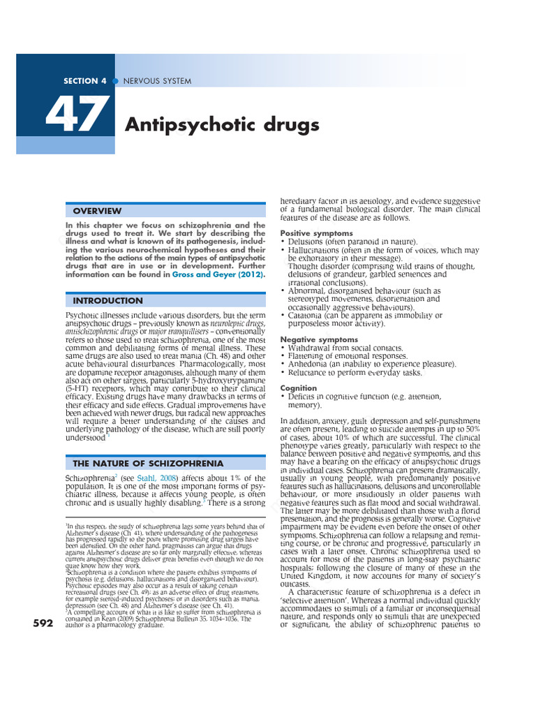 Schizophrenia and Antipsychotic Drugs | PDF | Schizophrenia | Psychosis