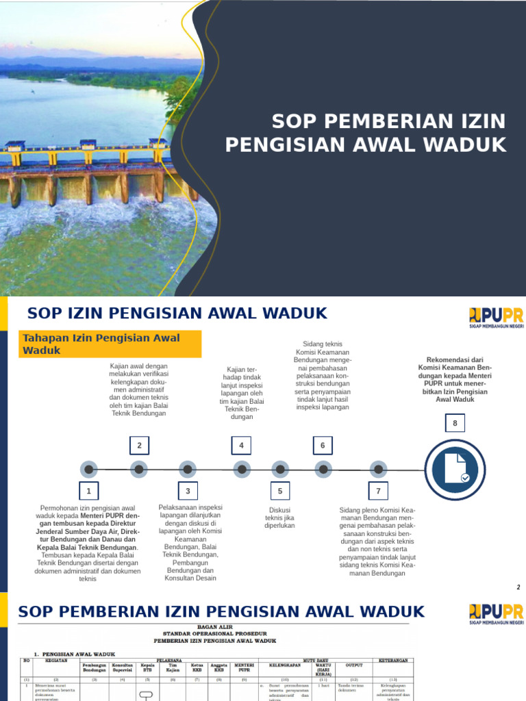 Sop Pemberian Izin Pengisian Awal Waduk | PDF