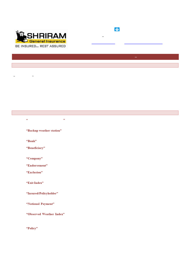 152 Policy Wording | PDF