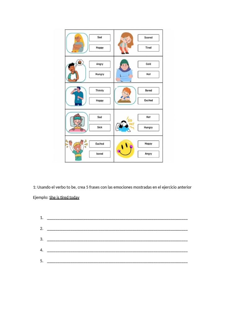 Emotions Works Sheet | PDF