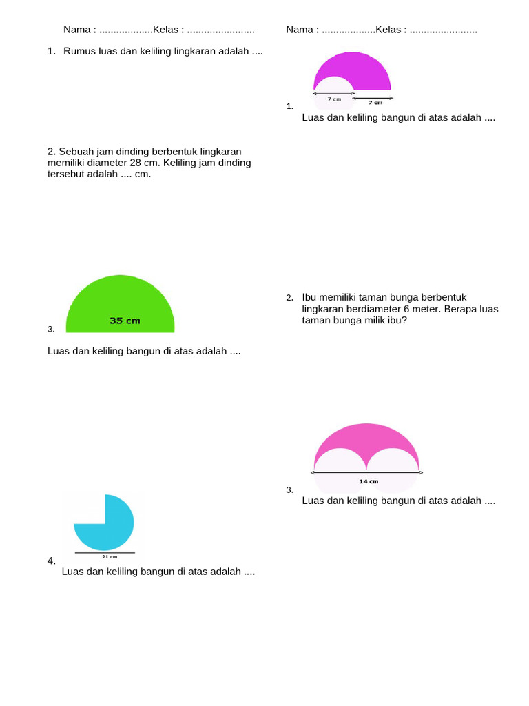 Luas Dan Keliling Linkaran | PDF