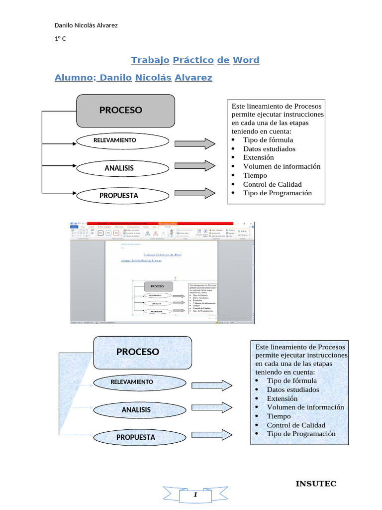 Trabajo Práctico de Word 1.1 | PDF