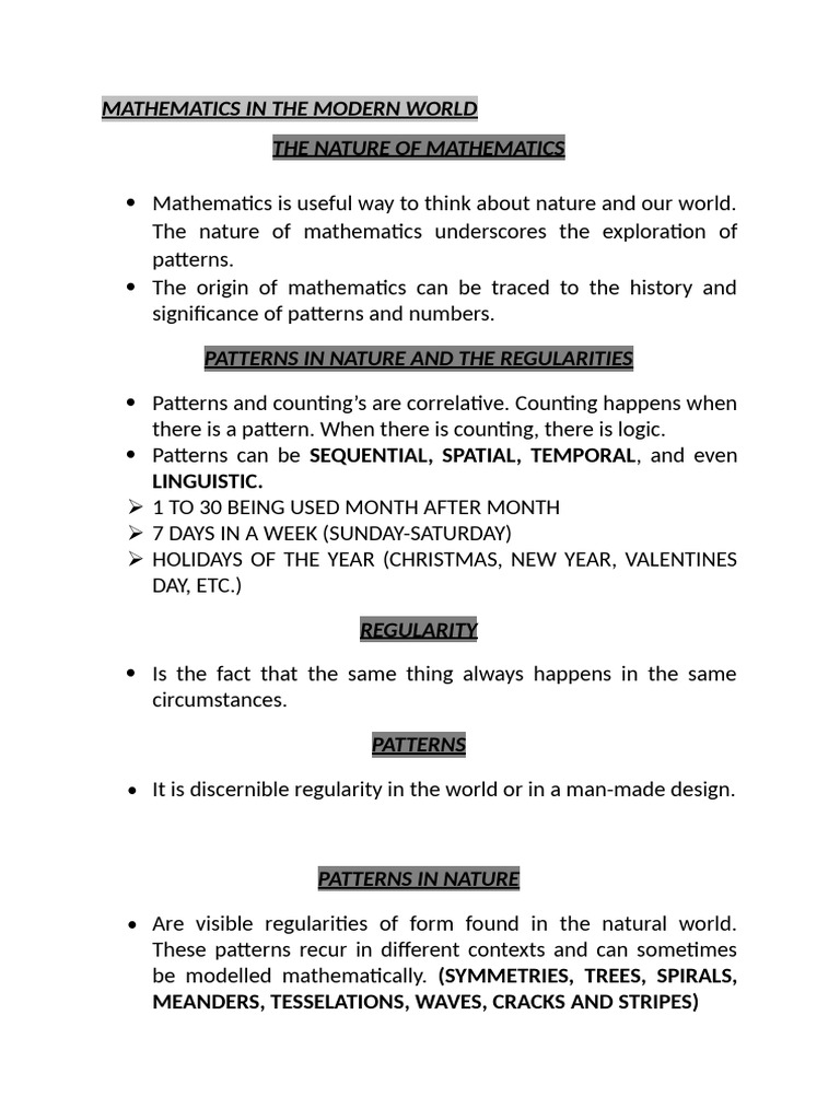 Mathematics in The Modern World | PDF