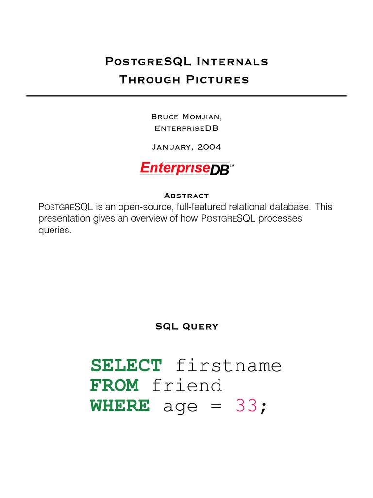 PostgreSQL Internals Through Pictures | PDF | Postgre Sql | Database Index