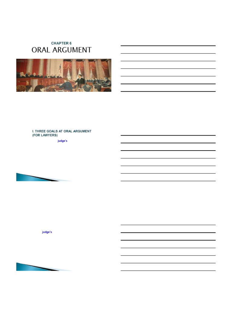 CHAPTER 6 Oral Argument | PDF