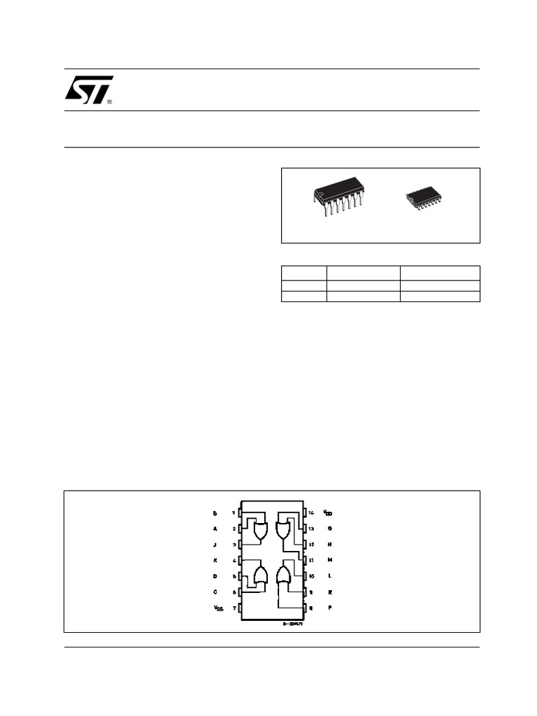 Hcf4071be Datasheet STM | PDF