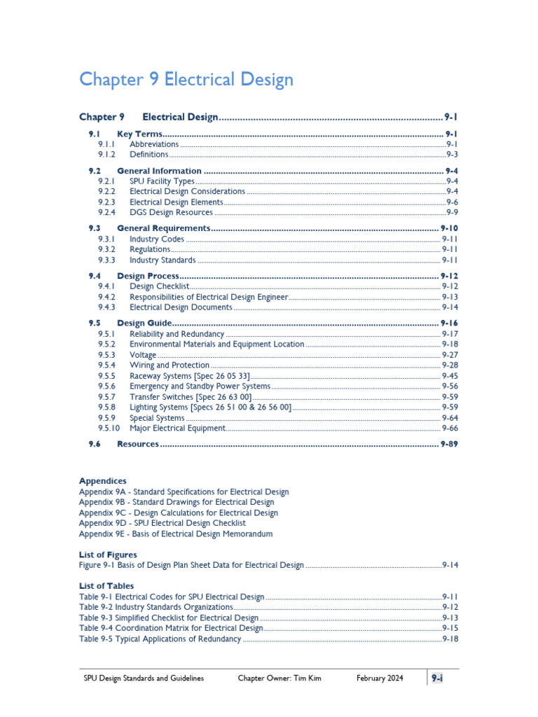 Chapter 9 Electrical Design | PDF