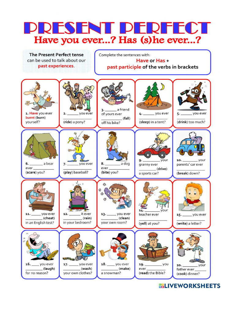 PRESENT PERFECT - Have You Ever | PDF