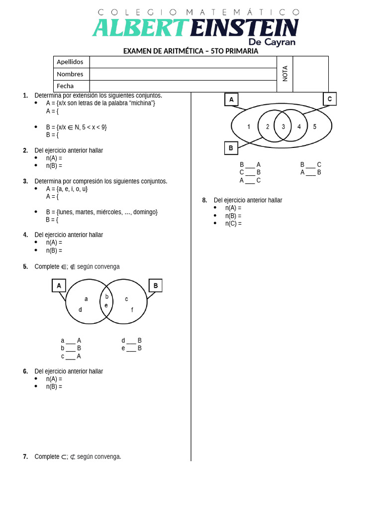 Aritmética 5to Primaria | PDF