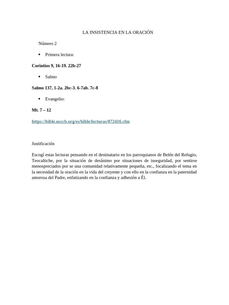 La Insistencia en La Oración | PDF