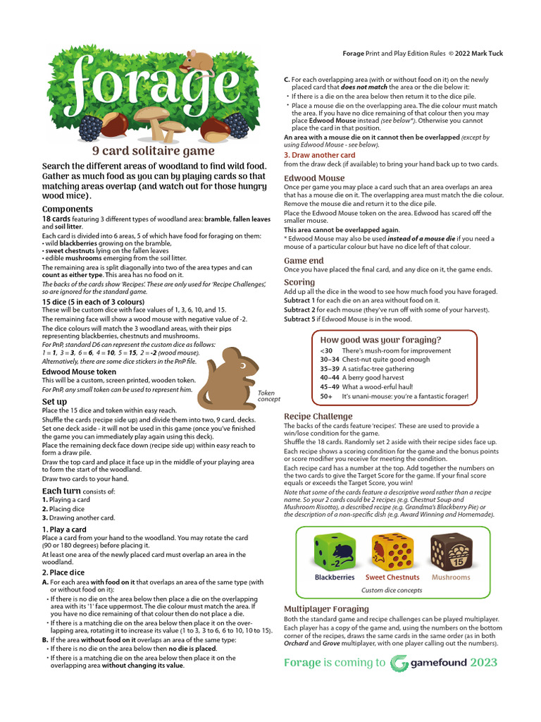 Forage PNP Edition v1 | PDF | Mouse | Gaming