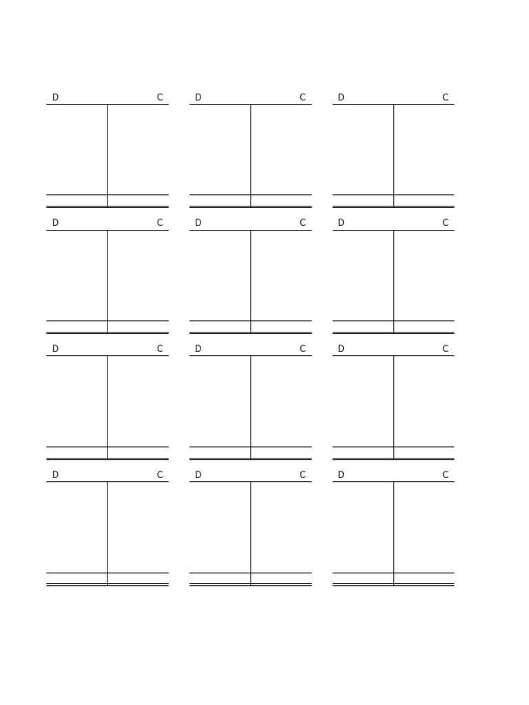 Blank T-Accounts | PDF
