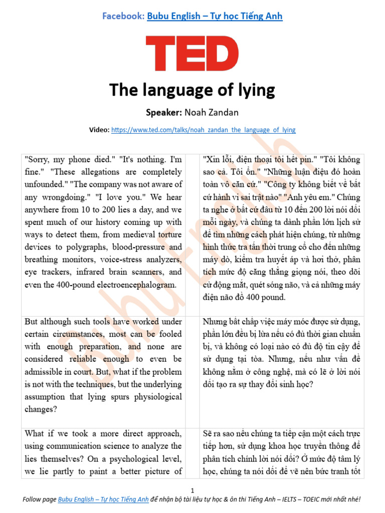 The Language of Lying | PDF