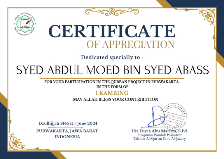 (1 Kambing) Syed Abdul Moed Bin Syed Abass | PDF