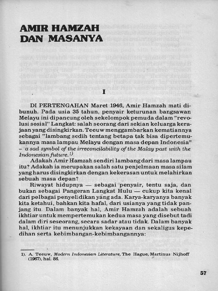 Goenawan Mohamad TTG Amir Hamzah | PDF