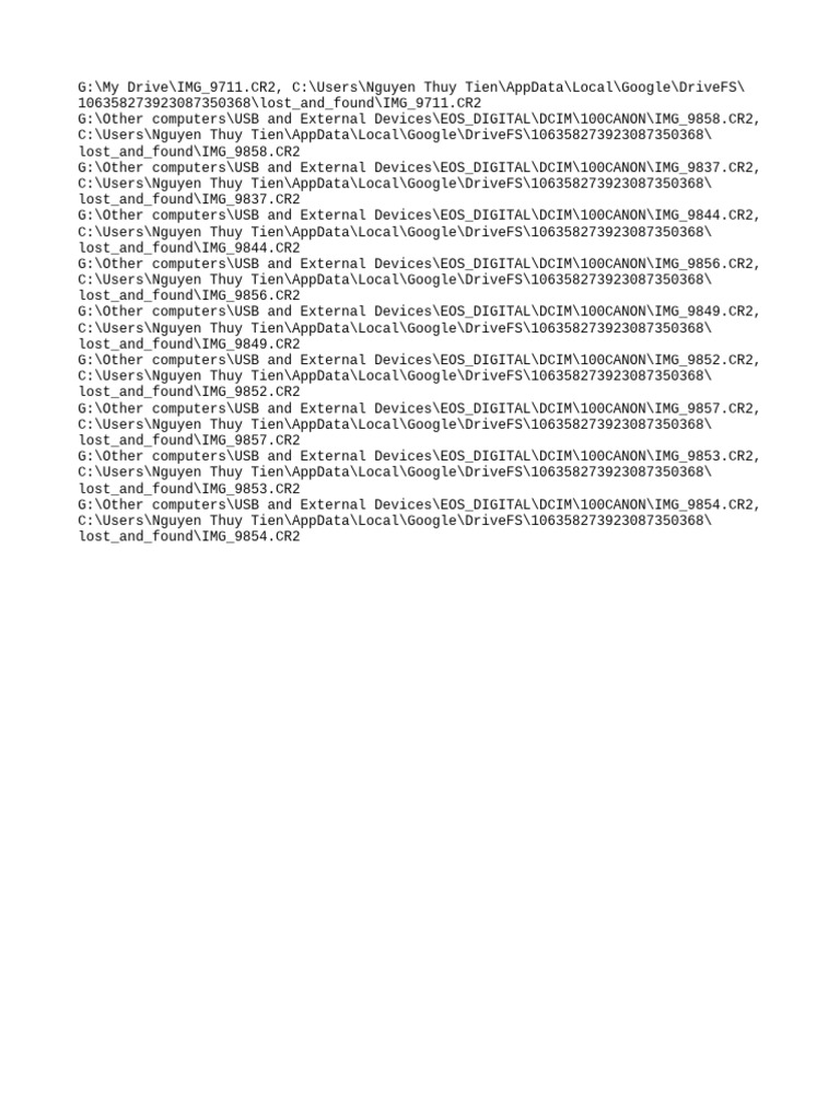 Lost and Found Data | PDF