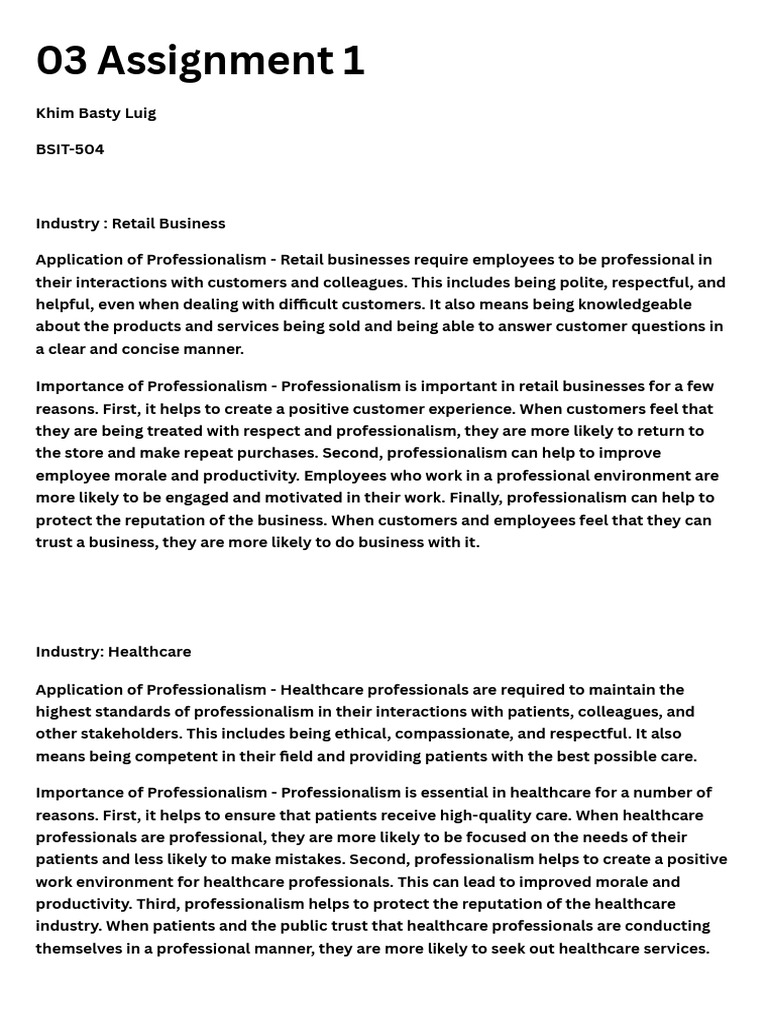 03 Assignment 1 PDF | PDF