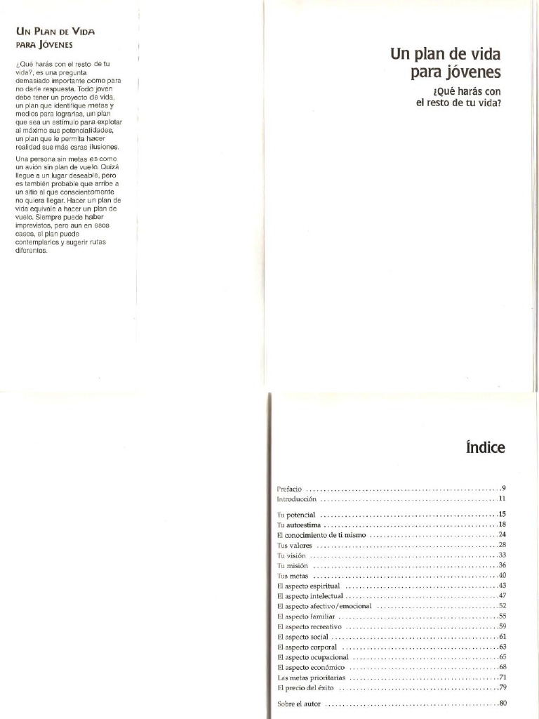 LIBRO PARA EL PLAN LECTOR - UN PLAN DE VIDA PARA JÓVENES_organized | PDF