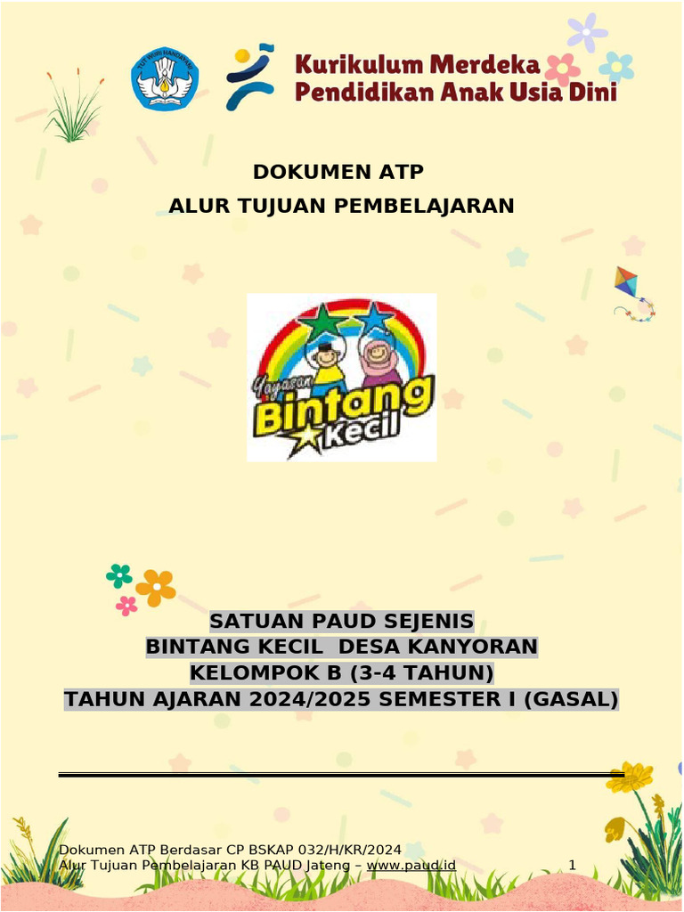 2024 ATP KB PAUD Jateng 3 4 | PDF