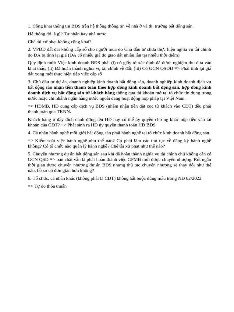 Diem Moi Luat KDBDS 2023 | PDF