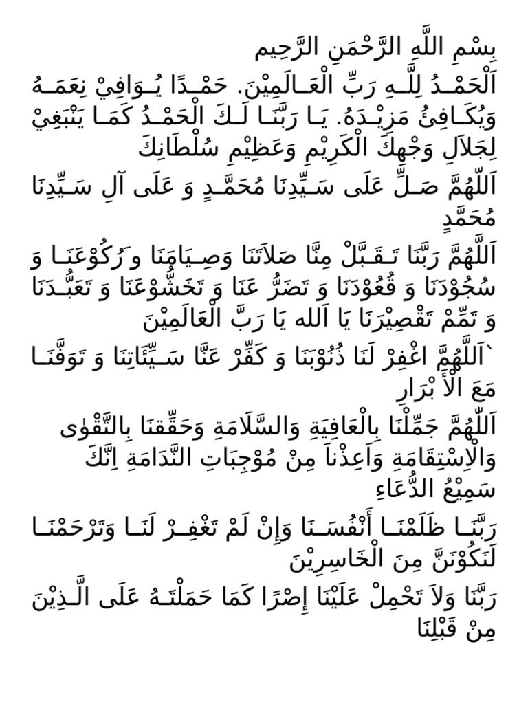 Doa Selesai Sholat Pdf