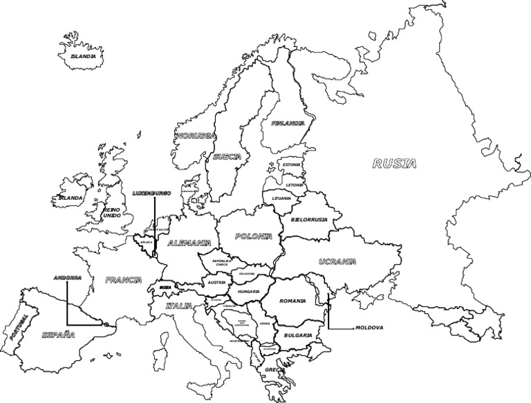Mapa de Países de Europa | PDF