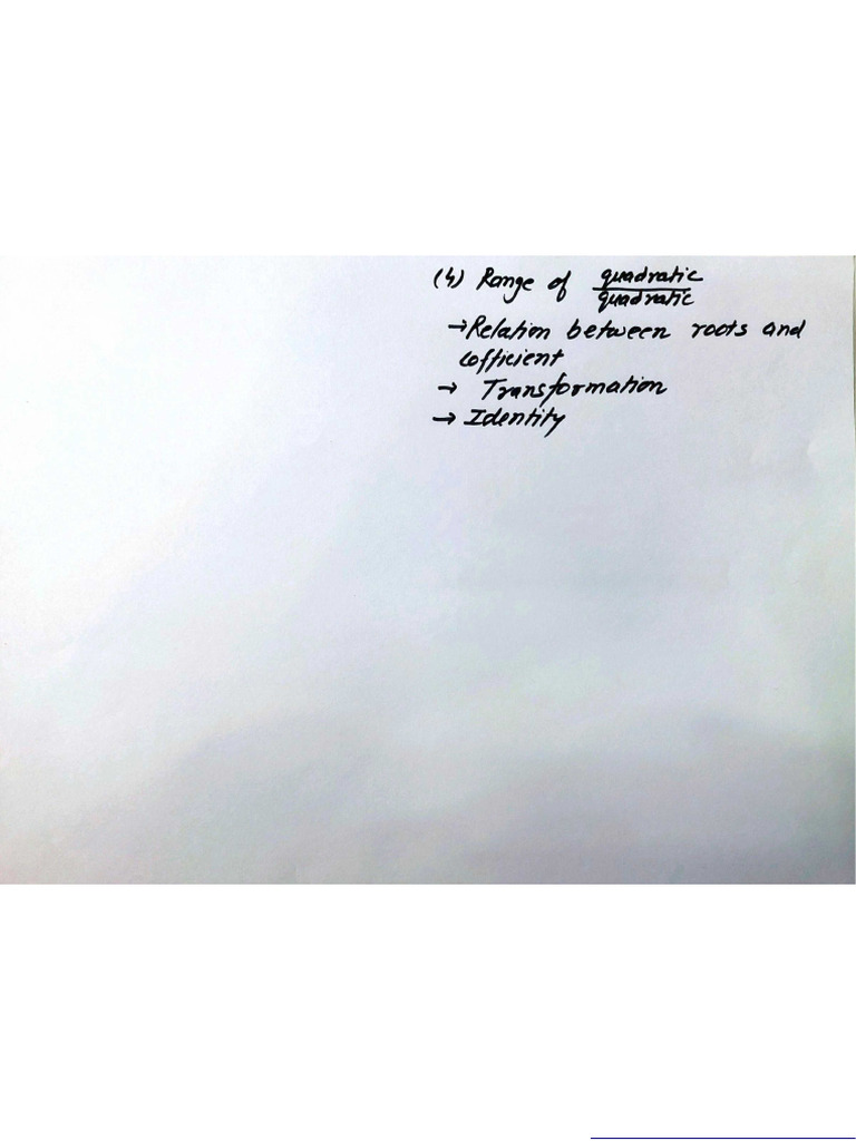 Quadratic 4 range, transformation, identity | PDF