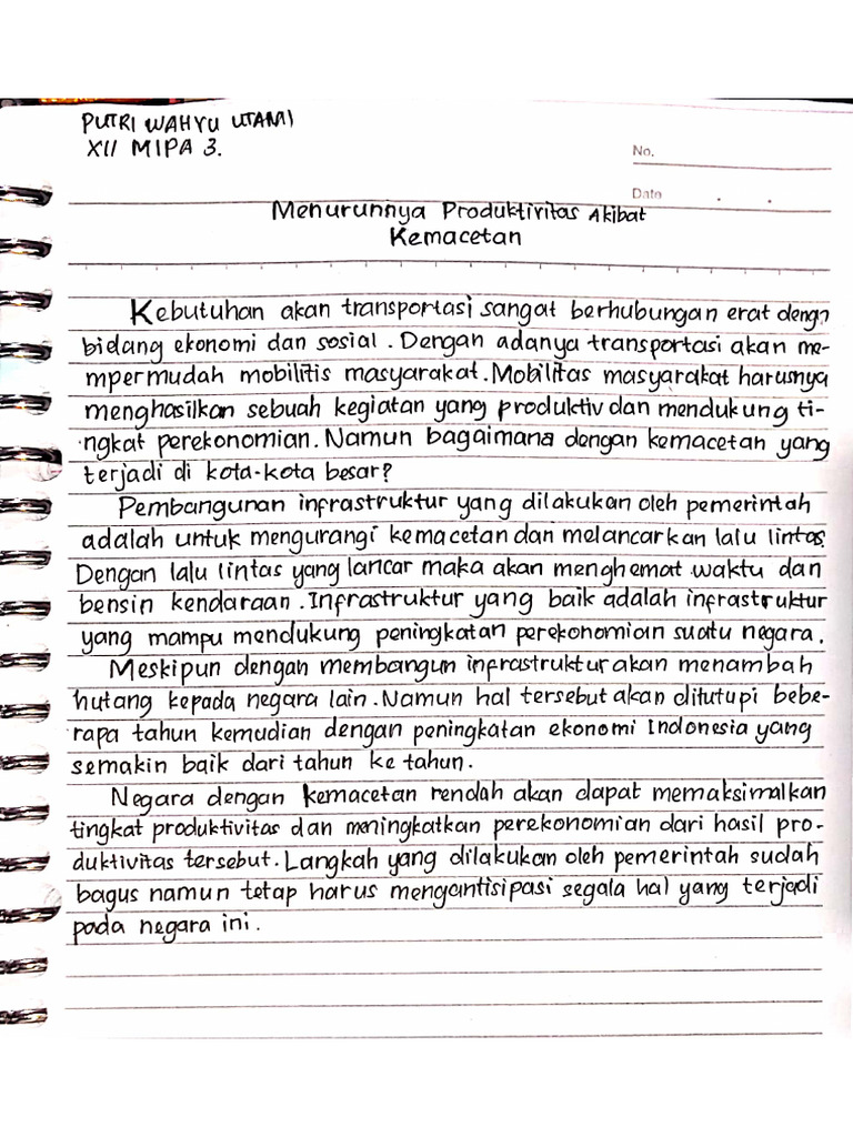 Putri Wahyu Utami _ XII MIPA 3 | PDF Putri Wahyu Utami _ XII MIPA 3 | PDF