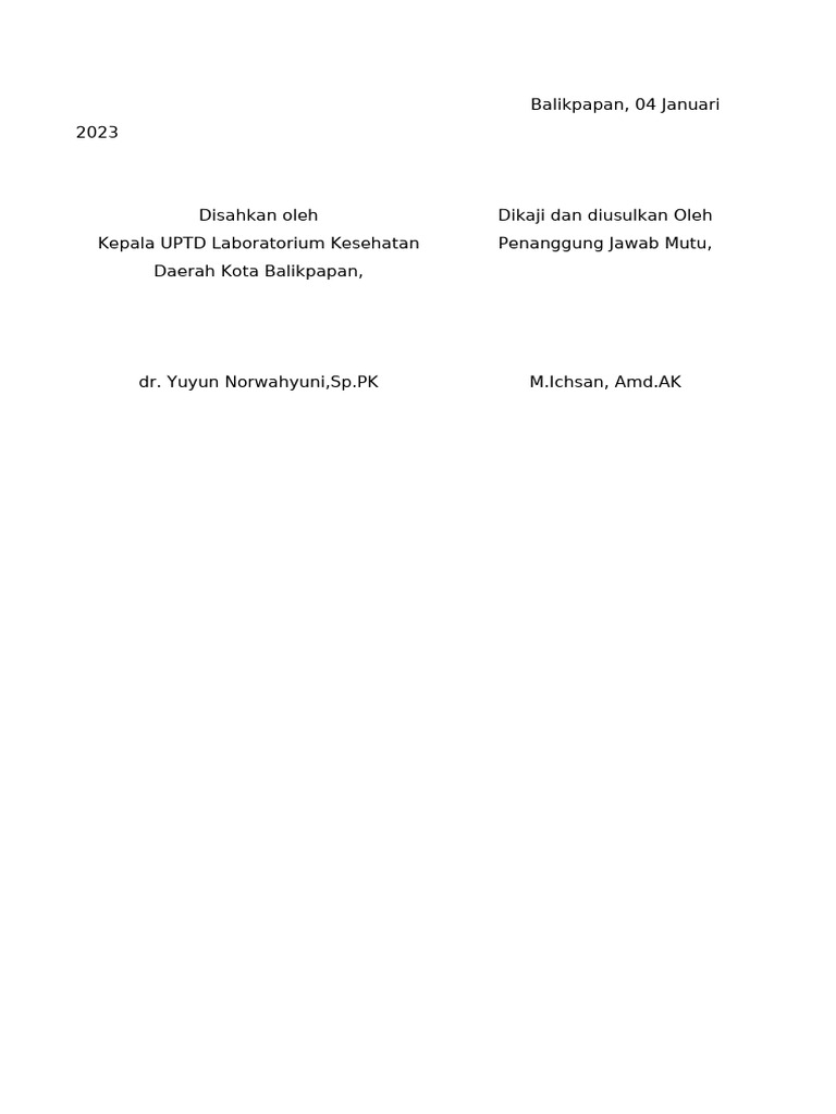 Daftar Isi Pedoman Mutu 2023 | PDF
