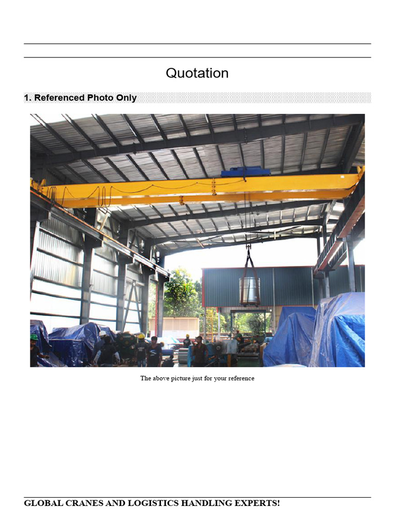 FW LH Crane Quotation | PDF