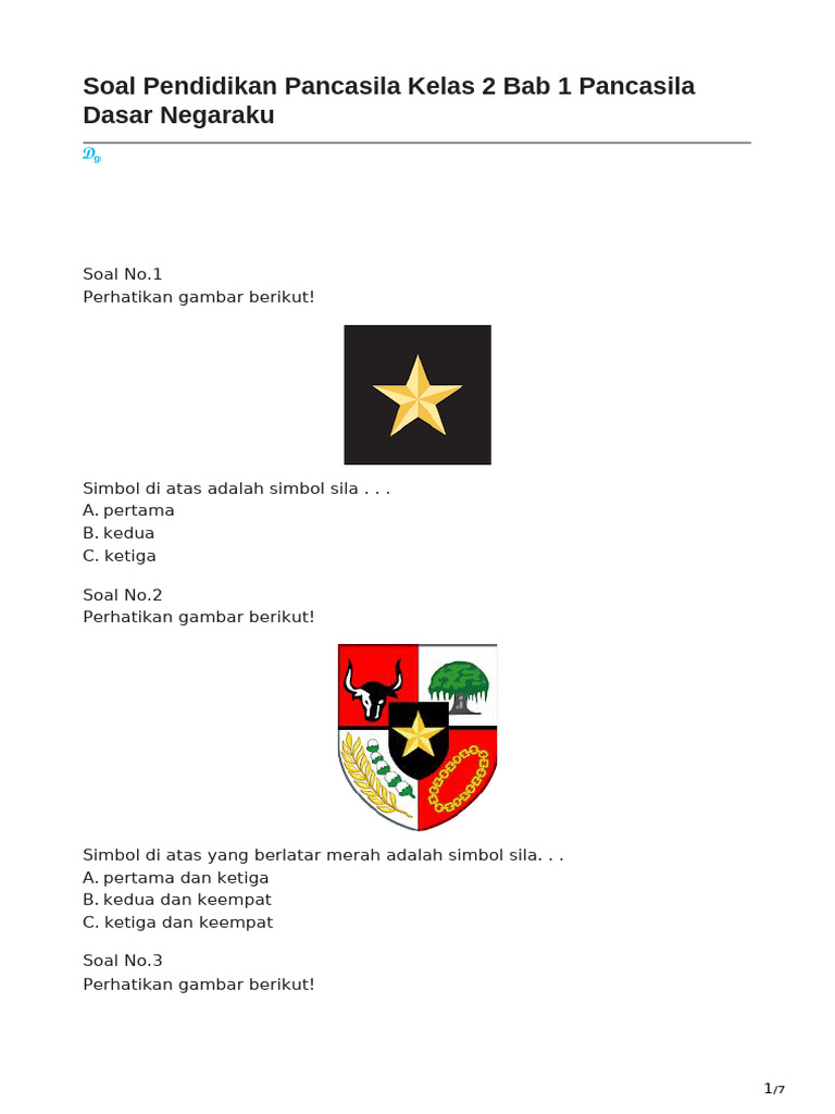 SOAL-UTS-PPKN-KELAS-2 | PDF SOAL-UTS-PPKN-KELAS-2 | PDF