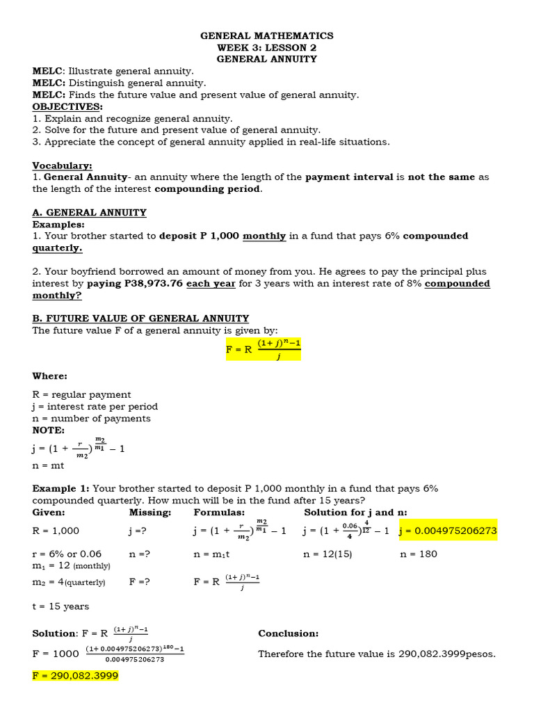 Week3day2 General-Annuity | PDF