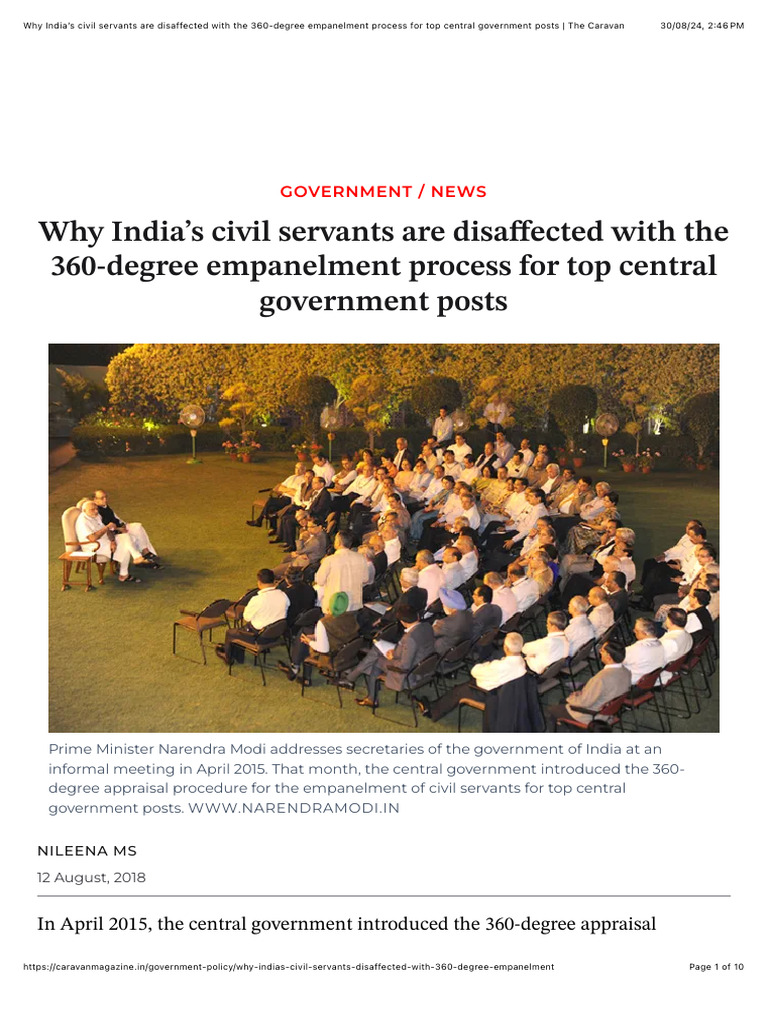 Why India's Civil Servants Are Disaffected With The 360-Degree ...