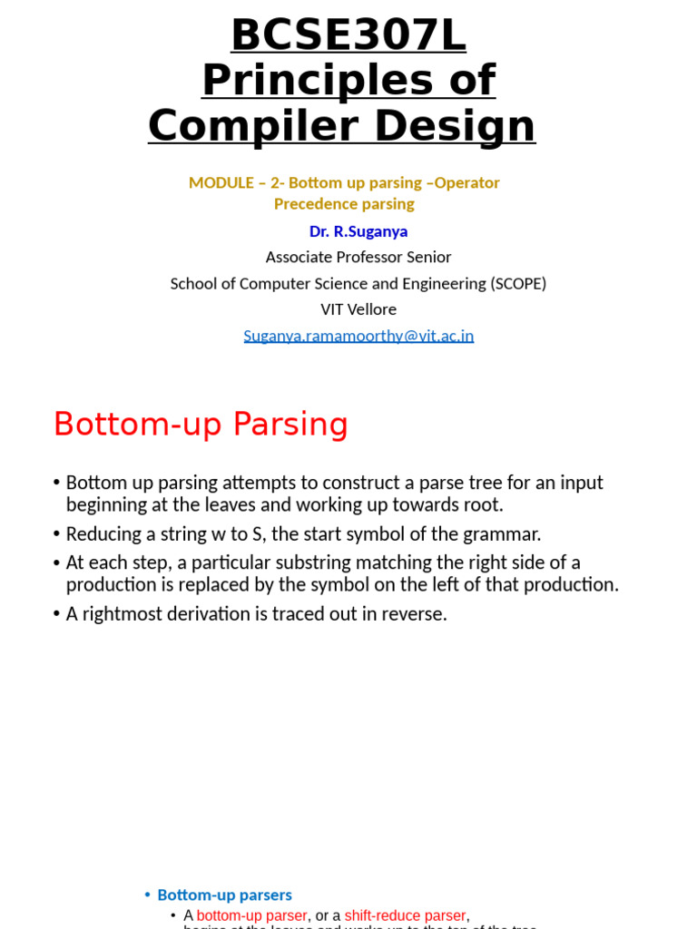 Module 4 - Operator Precedence Parser | PDF