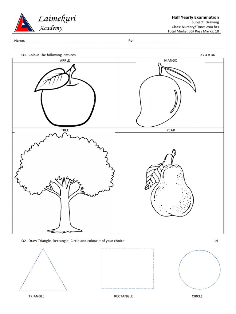 Class Nursery Drawing | PDF