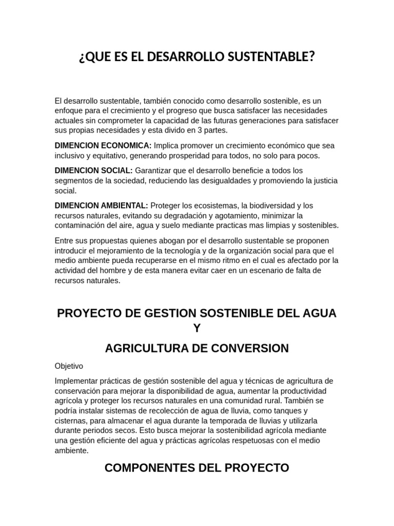 Que Es El Desarrollo Sustentable | PDF