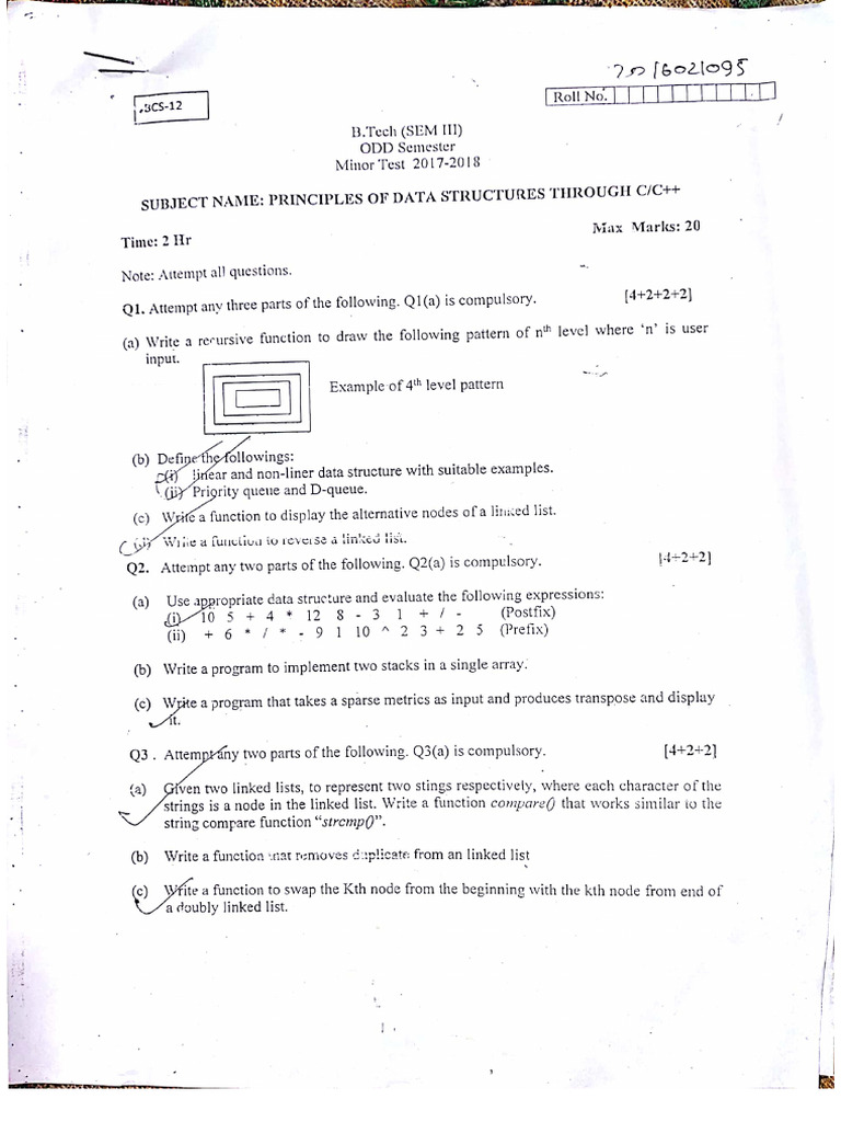 3rd Sem Paper | PDF