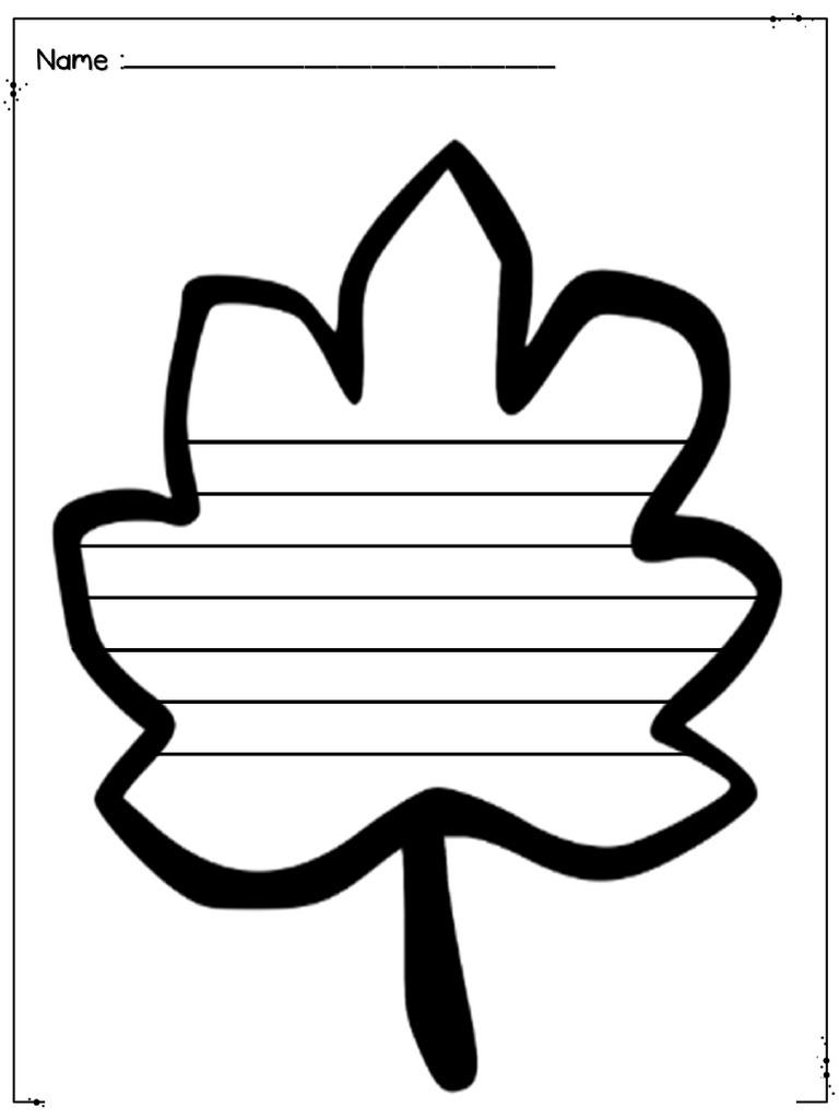 FallLinedWritingTemplateLeafWritingTemplate 1 | PDF