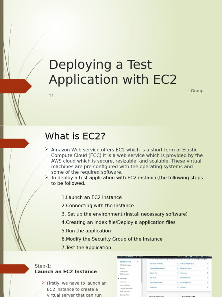 Deploying A Test Application With EC2-1 | PDF