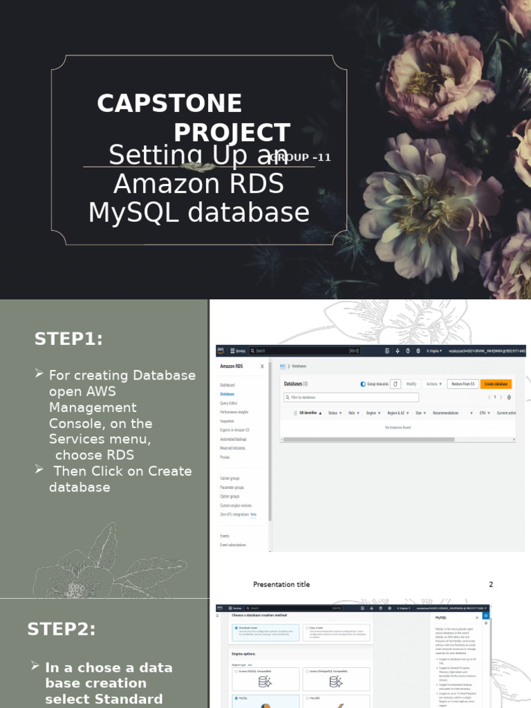 Setting Up An Amazon Rds Mysql Database Pdf 0917