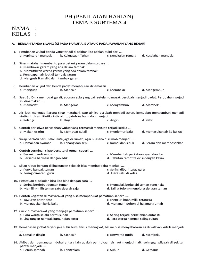 PH Tema 3 SB 4 | PDF