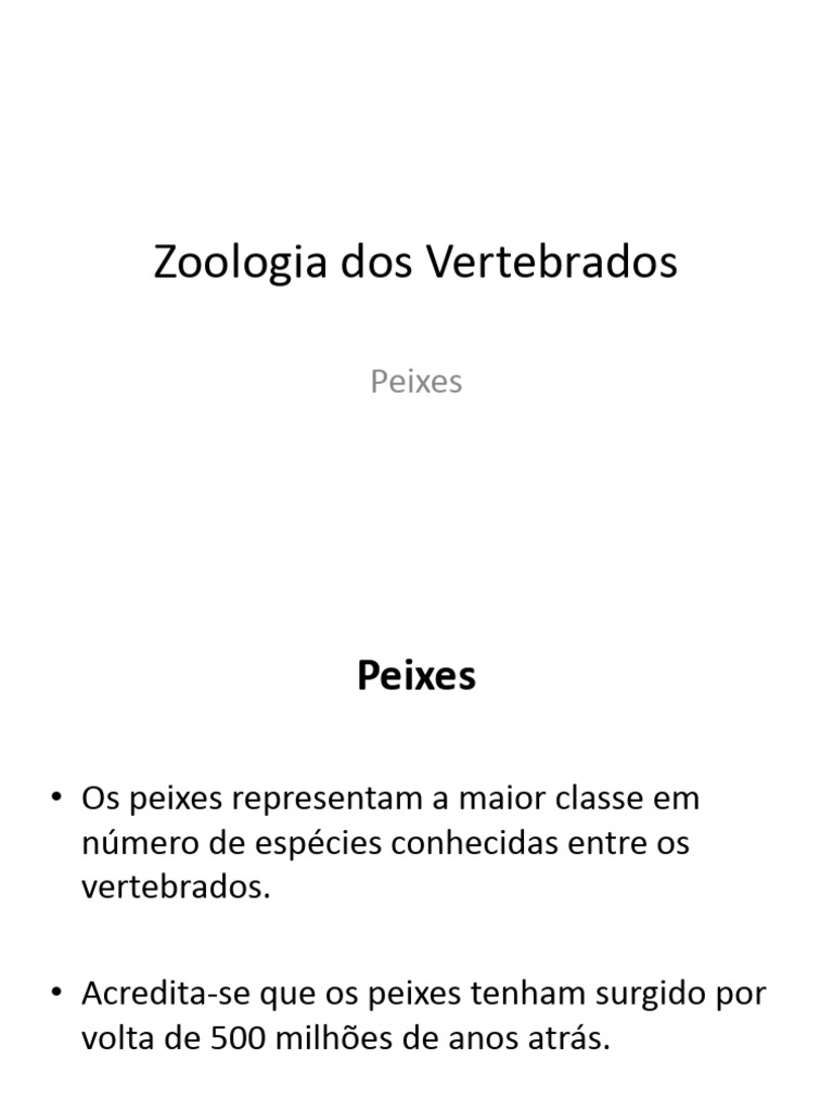 Zoologia Dos Vertebrados - Peixes | PDF
